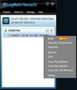 Hướng dẫn sử dụng Kết nối máy chủ - máy trạm online (Hamachi) - 3Ts - Công ty Cổ phần 3T-SMARTKEY